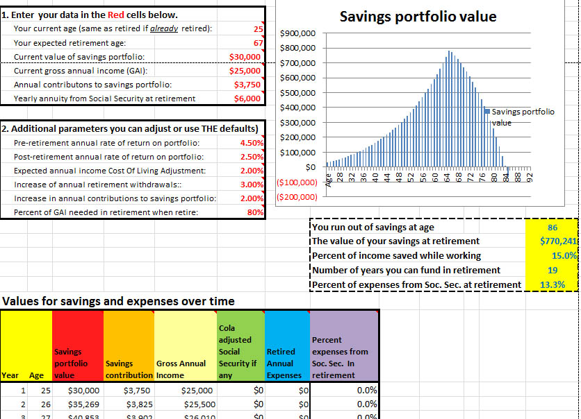 Glide Path Template Excel